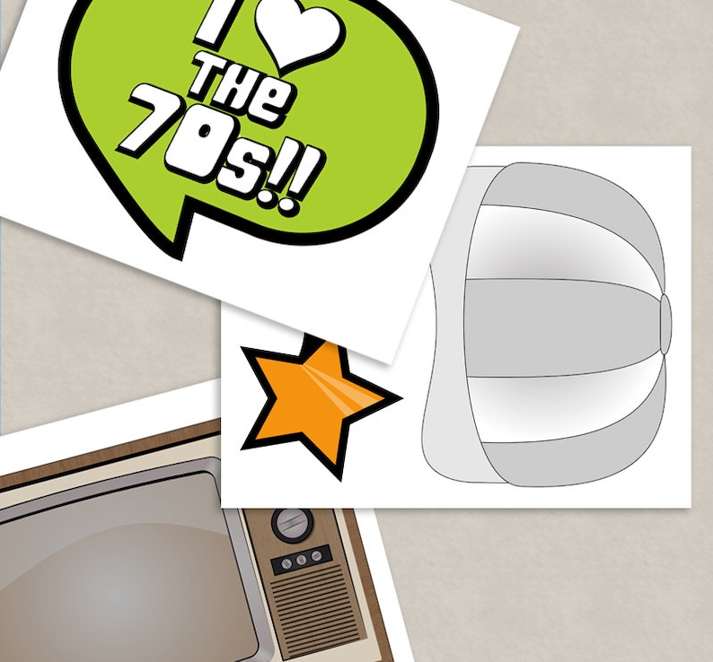 35 Seventies Printable Party Photo Booth Props 70s Photo - Etsy UK