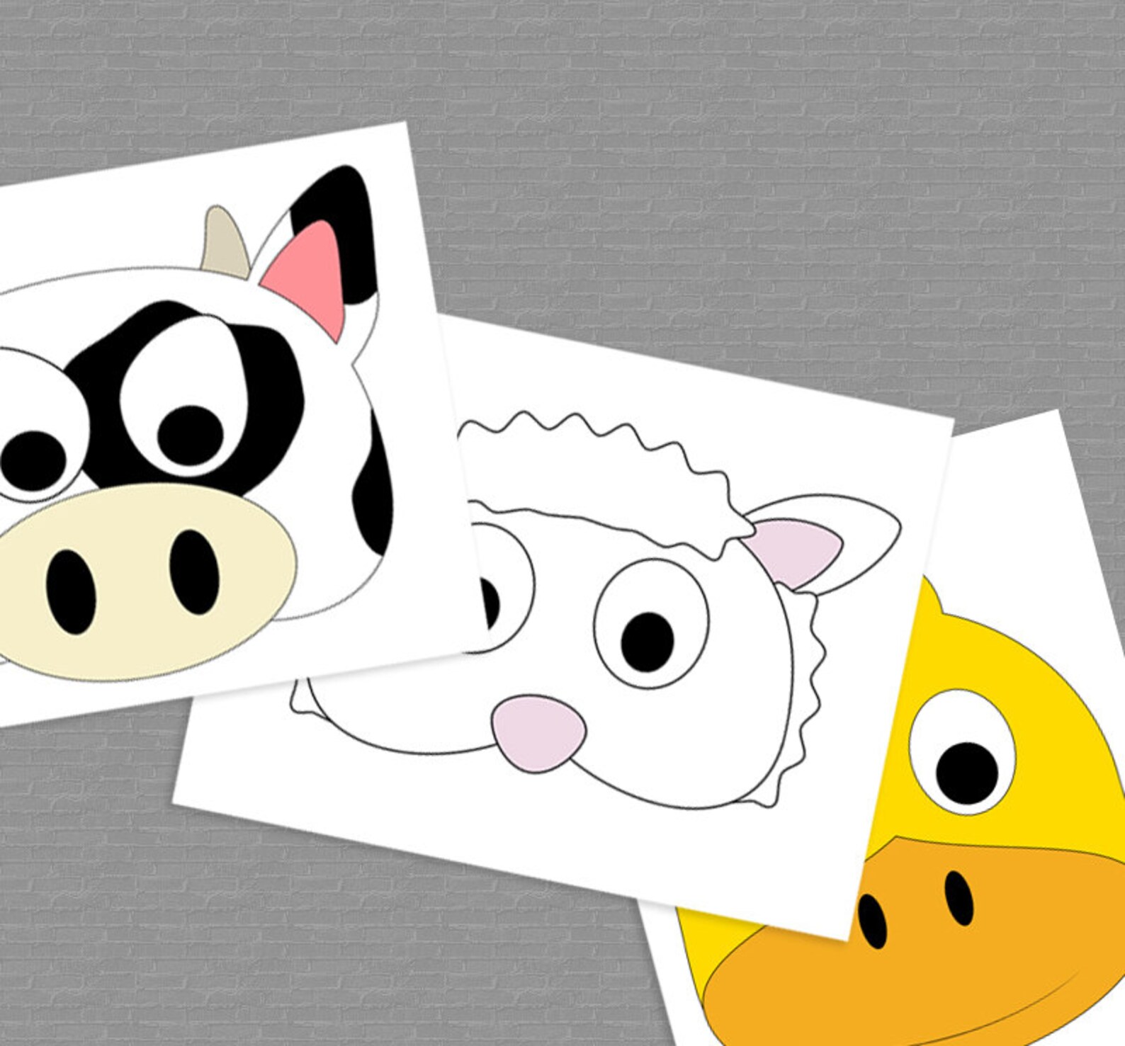 10 Farm Animal Mask Printables Barnyard Masks Kid's - Etsy UK