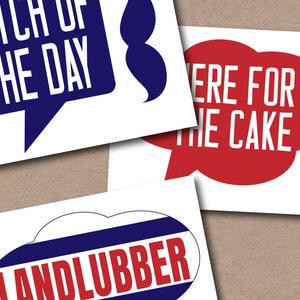 35 Nautical Wedding Photo Booth Printable Props, Nautical Photobooth ...