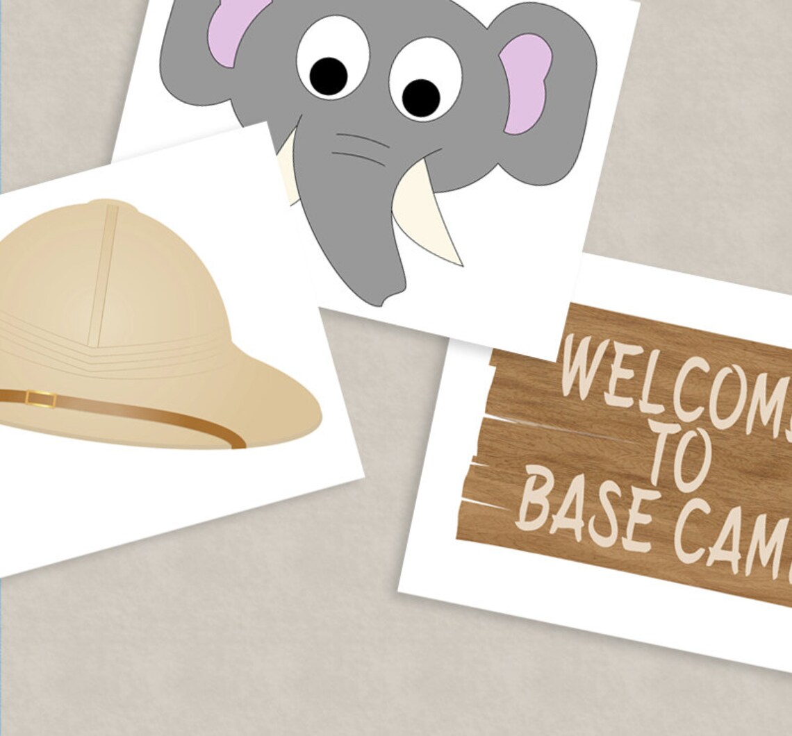 35 Safari Party Photo Props African Safari Photobooth Party - Etsy UK