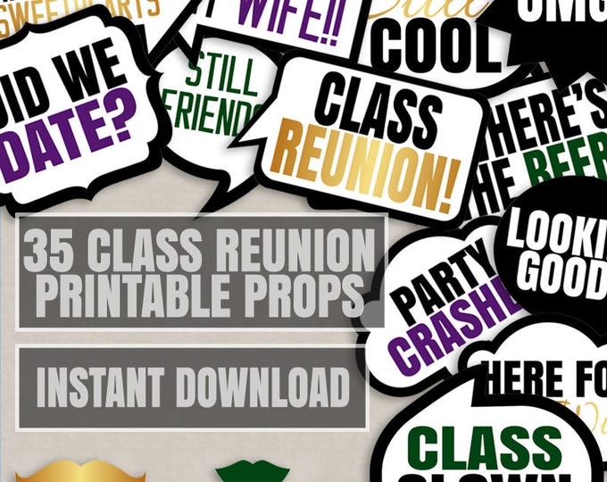 Printable Party Props Decor and More by YouGrewPrintables on Etsy