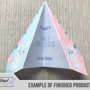 Easter Paper Plane Template, Editable Digital Download, Paper Plane ...