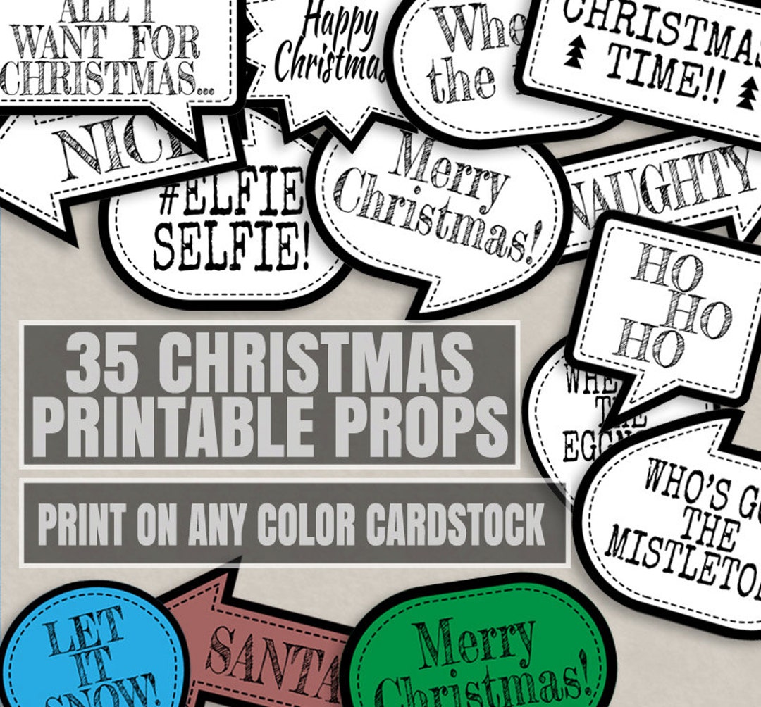35 Any Color Christmas Party Printables, Ink Saving Christmas ...