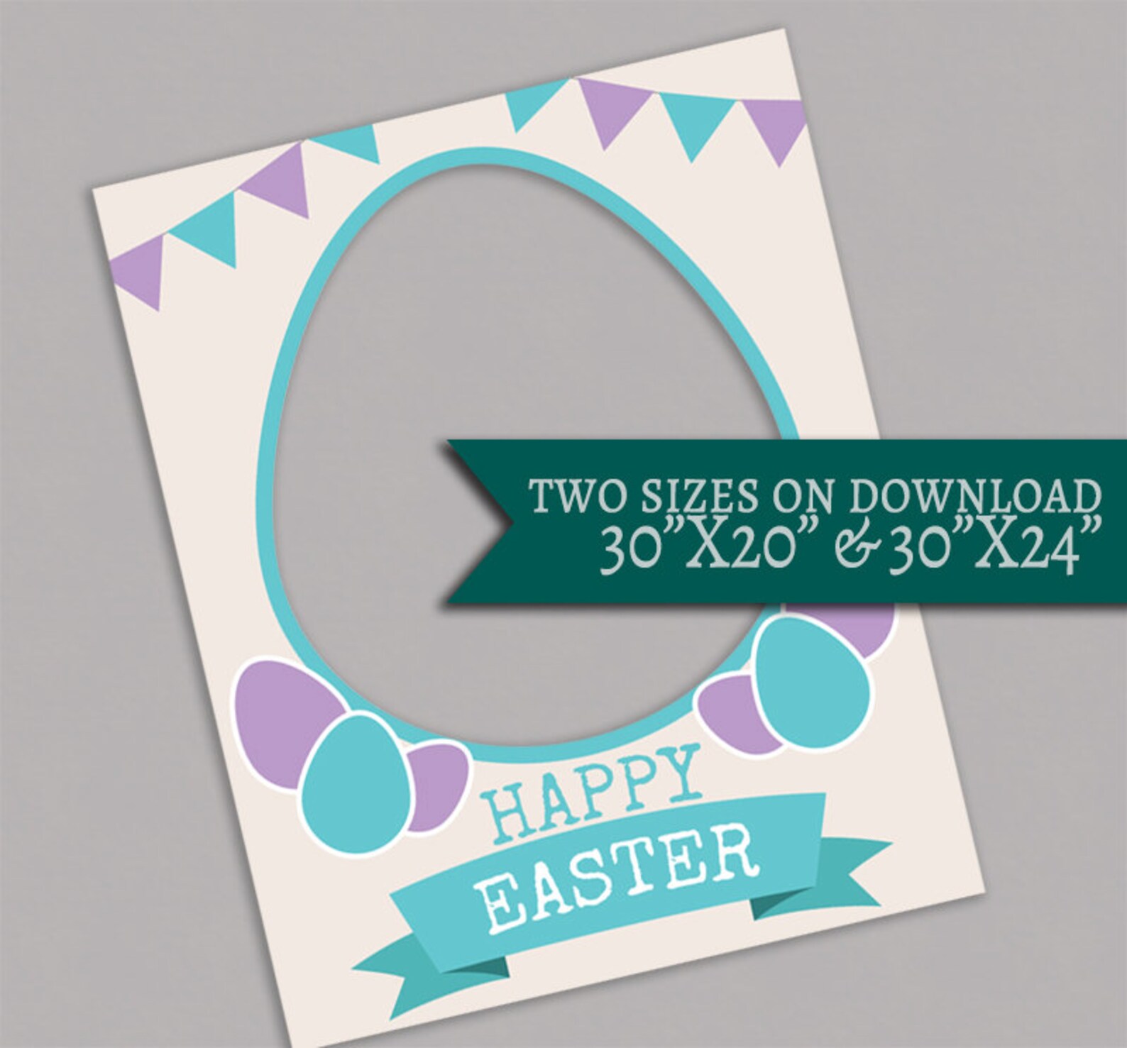 Printable Easter Photobooth Frame, Printable Photo Booth Easter Prop ...