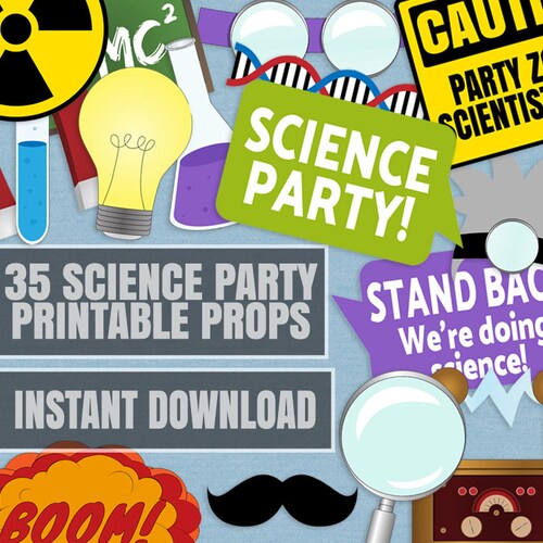 Science Party Photo Props Mad Scientist Scientist Party - Etsy