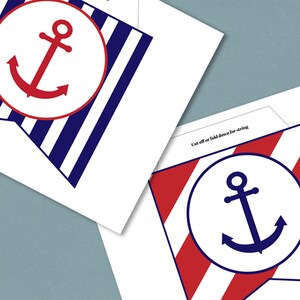 Nautical Bunting Printable, Happy Birthday Banner Nautical Theme Party ...