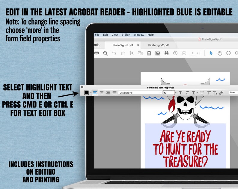 Printable Pirate Party Signs Printable Pirate Signs Editable - Etsy