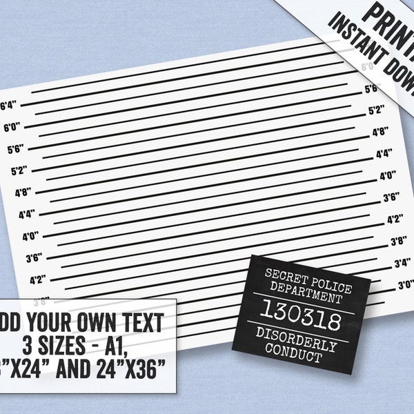 Police Mugshot Backdrop Etsy Canada