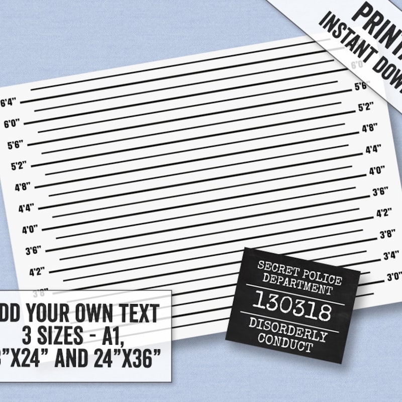 Mugshot Backdrop - Etsy