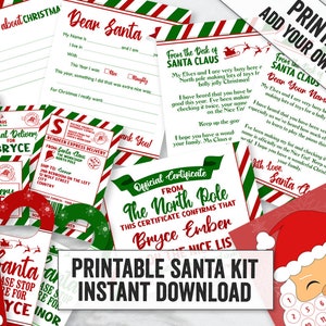 Printable Santa Kit, Printable Christmas Activities Sheets, Christmas ...