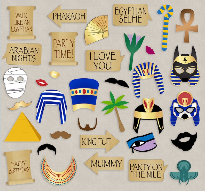 35 Ancient Egyptian Party Props Egypt Party Photo Booth - Etsy UK