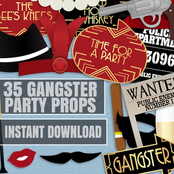 Gangster Photo Booth - Etsy