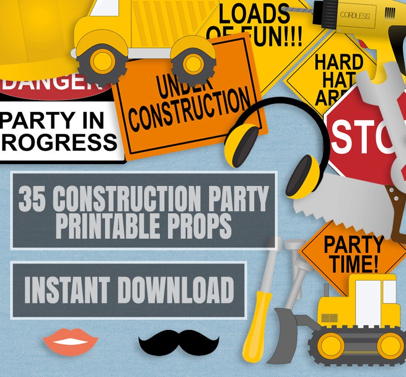35 Construction Party Printables Construction Birthday Party - Etsy UK