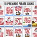 Printable Pirate Party Signs, Printable Pirate Signs, Editable Fun ...