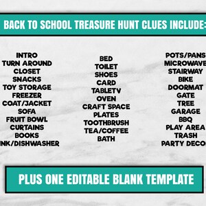 Printable Back to School Treasure Hunt, Back to School Printable Kid ...