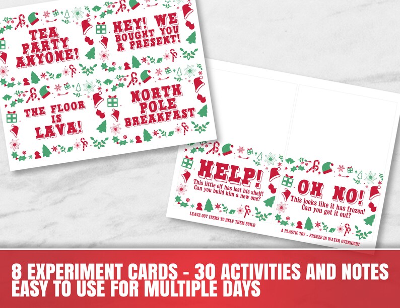 Printable Christmas Elf Notes and Activities, Printable Elf Notes ...