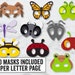 10 Insect Mask Printables, Kid's Bug Masks, Printable Masks for Kids ...