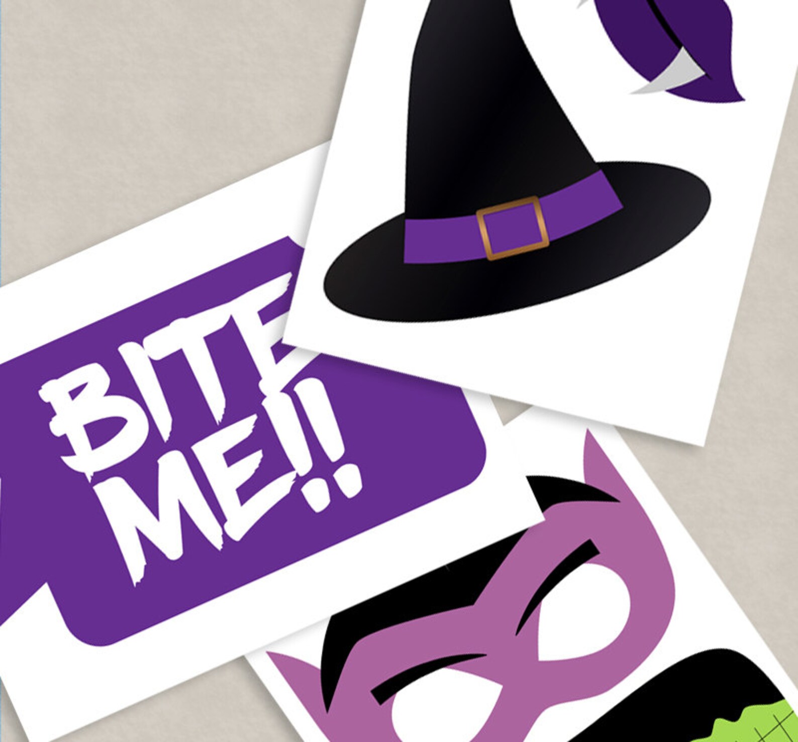 35 Halloween Photo Booth Printable Props Halloween Party - Etsy UK
