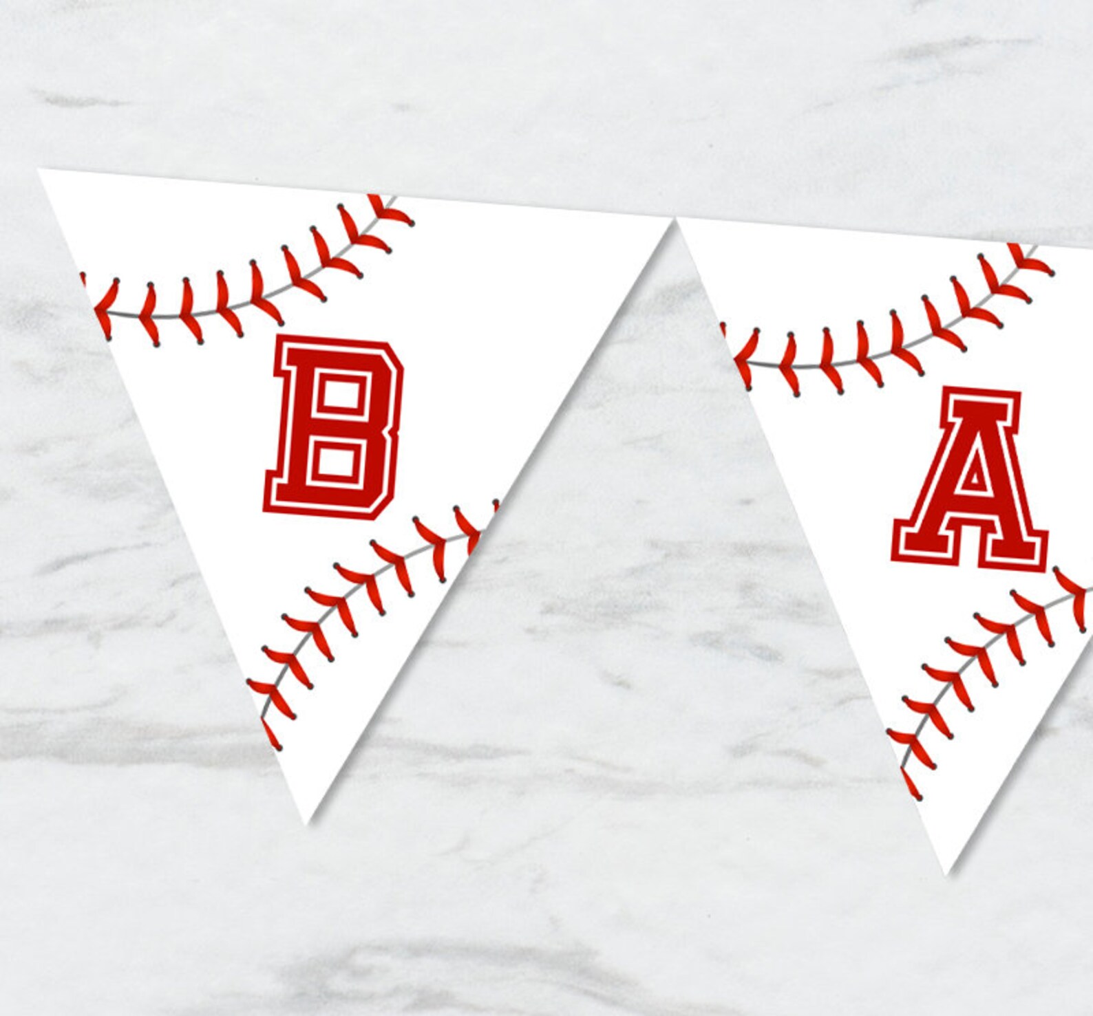 Editable Baseball Bunting Printable Baseball Party Banner | Etsy