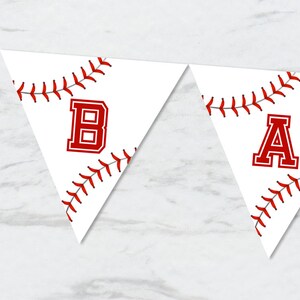 Editable Baseball Bunting, Printable Baseball Party Banner, Bunting Diy ...