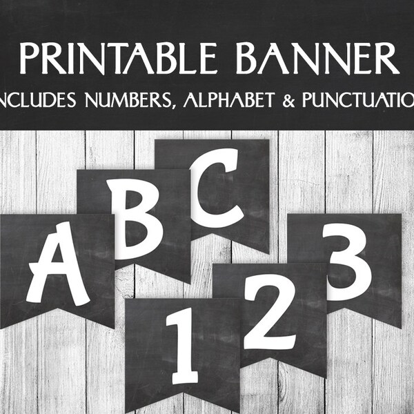 Chalkboard Bunting - Etsy