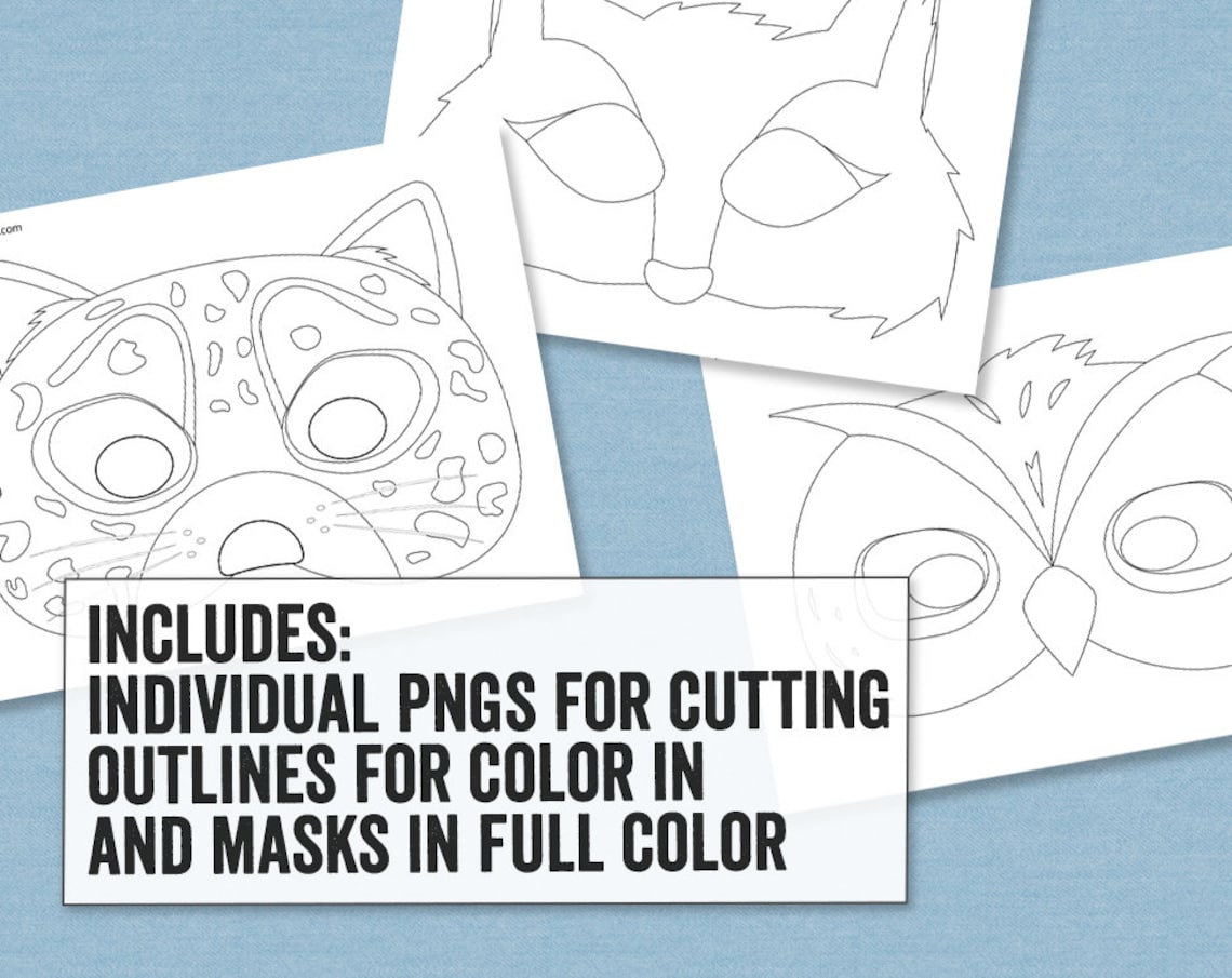 10 Snowy Animal Mask Printables Kid's Arctic Masks - Etsy