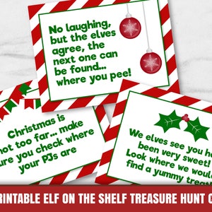 Printable Elf Treasure Hunt, Christmas Elf Ideas, Printable Kids ...