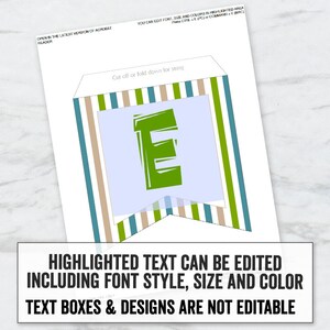 Printable Dinosaur Party Bunting, Editable Dinosaur Banner, Digital ...