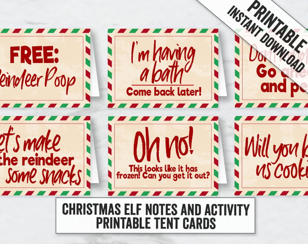Printable Elf Notes, 38 Elf Airmail Printable Signs, Printable ...