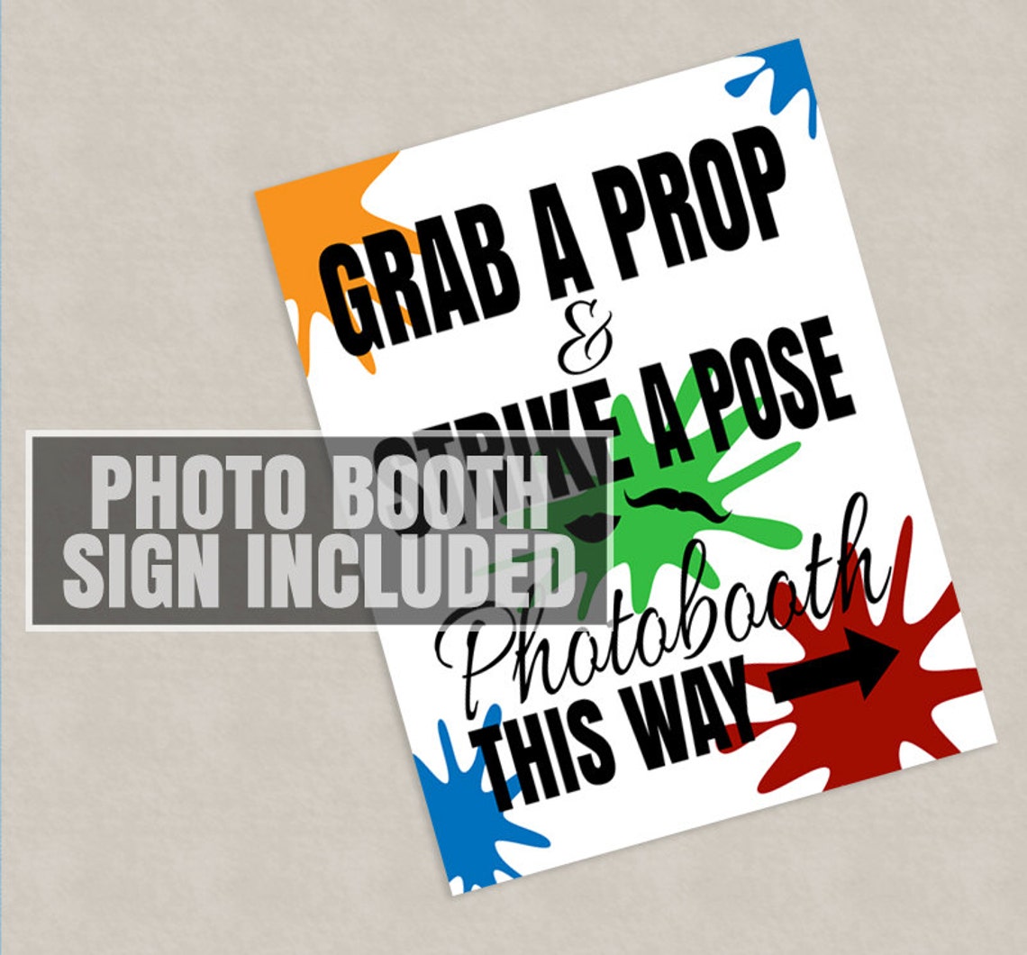 35 Art Party Photobooth Props Arty Party Photo Booth Prop | Etsy