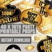 40 21st Birthday Party Props, 21st Printable Photo Booth Props, Black ...