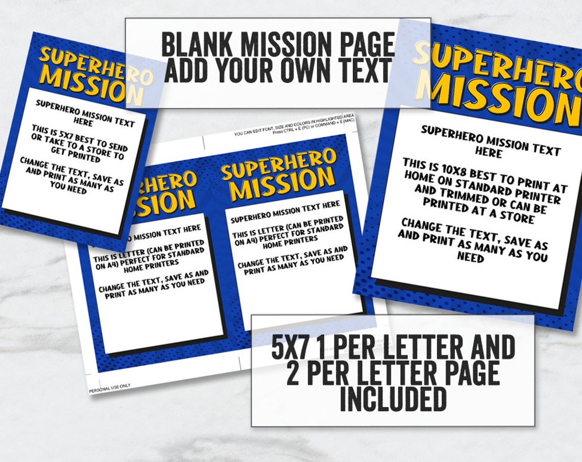 Superhero Party Printables, Editable Superhero Party Registration Kit ...