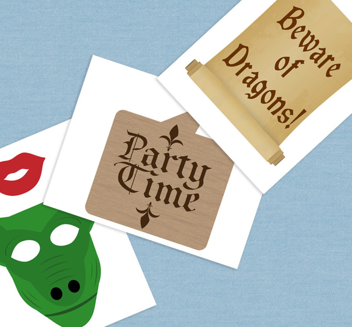 35 Medieval Party Props Knights Party Printable Photo Booth - Etsy UK