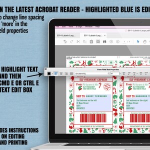 Printable Christmas Fun Shipping Label, Christmas Elf Parcel Label ...
