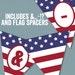Printable American Flag Bunting, Alphabet Bunting Printable, American ...
