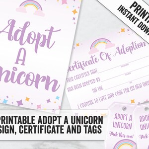 Editable Unicorn Party Bundle, Printable Unicorn Birthday Pack ...