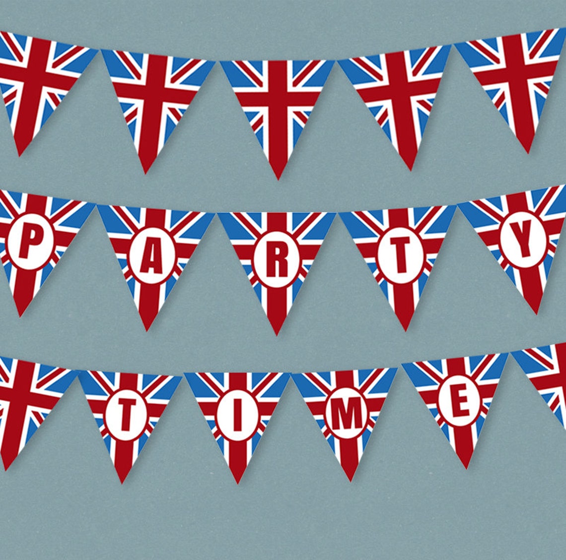 Printable British Bunting British Banner Alphabet Theme Party - Etsy