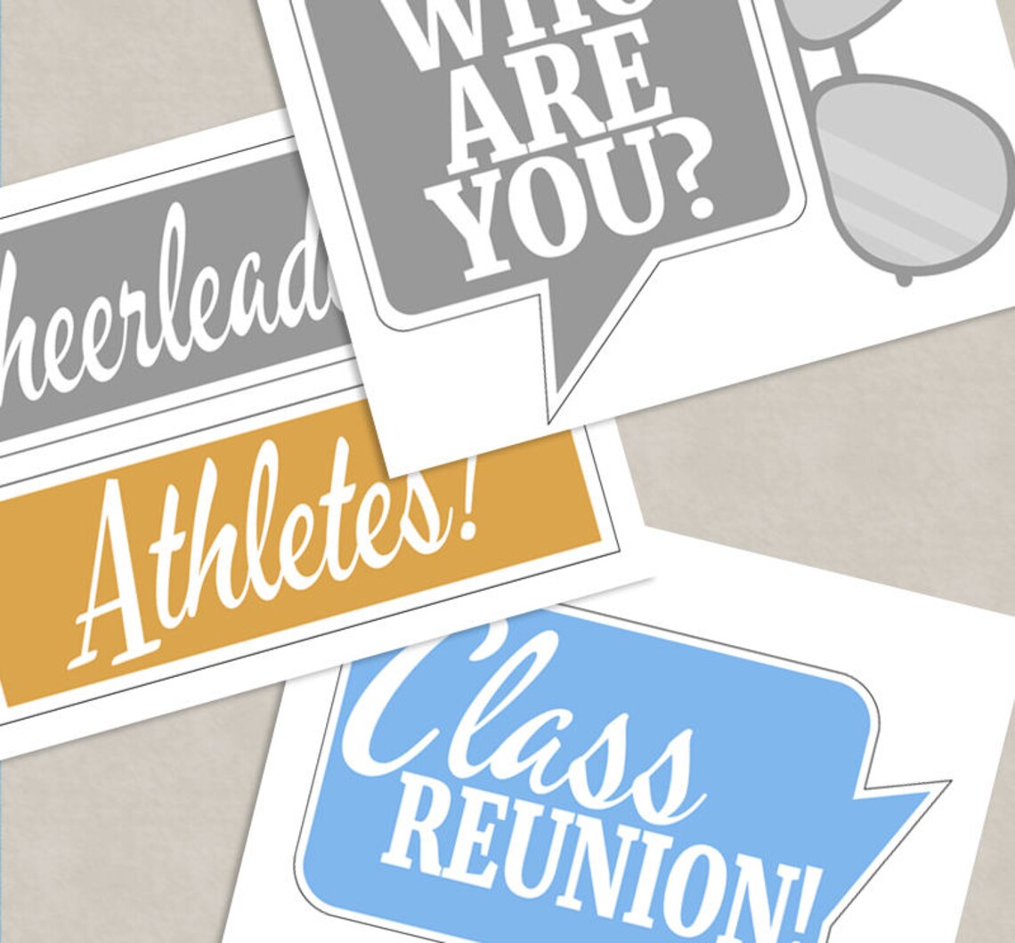 35 Class Reunion Party Photo Props Reunion Party Photo Booth - Etsy