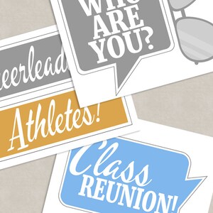 35 Class Reunion Party Photo Props, Reunion Party Photo Booth Props ...