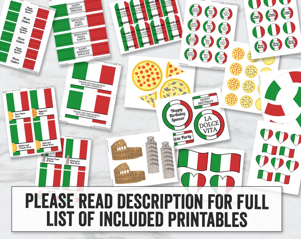Italian Paper Party Supplies