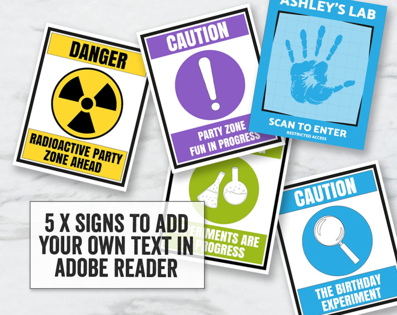 Science Party Signs Printable Editable Scientist Party Signs - Etsy UK