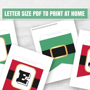 Elf Bunting Printable, Printable Christmas Elves Banner, DIY Christmas ...