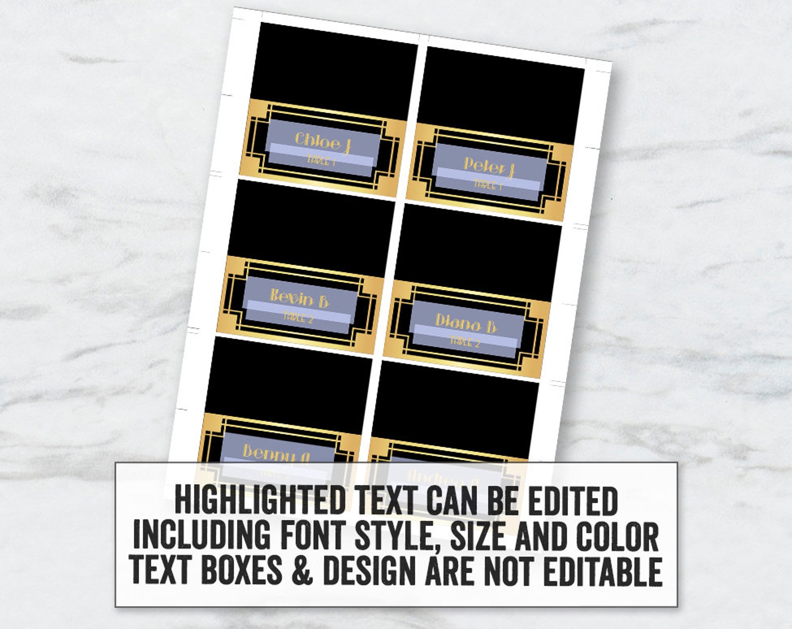 Printable Gatsby Party Bundle Editable 1920s Themed Pack Set - Etsy UK