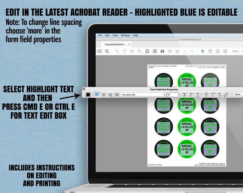Editable Gamer Party Bundle Printable Gaming Party Pack | Etsy Canada