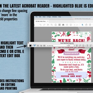 Printable Arrival Elf Letter, Digital Download I'm Back and Goodbye ...