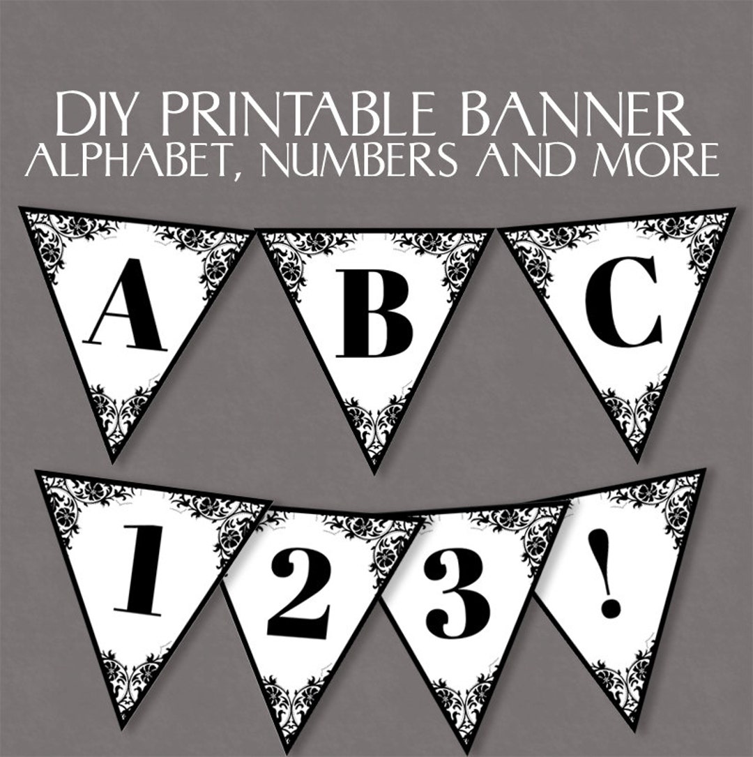 Lace Bunting Printable, Diy Banner Downloadable Alphabet, Wedding ...