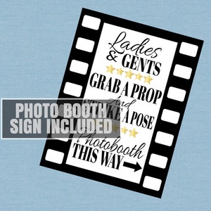 35 Movie Night Party Props, Hollywood Photo Booth Party Prop Ideas, Old ...