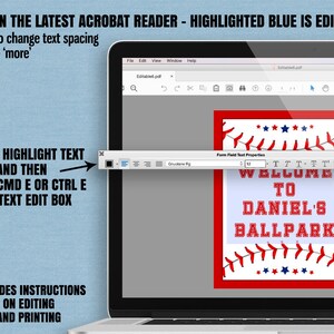 Baseball Party Signs, Printable Baseball Party Signs, Editable Baseball ...
