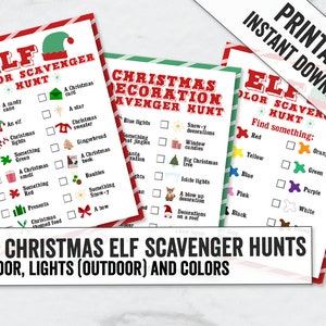 Christmas Scavenger Hunt Printables, Elf Scavenger Hunt, Digital ...