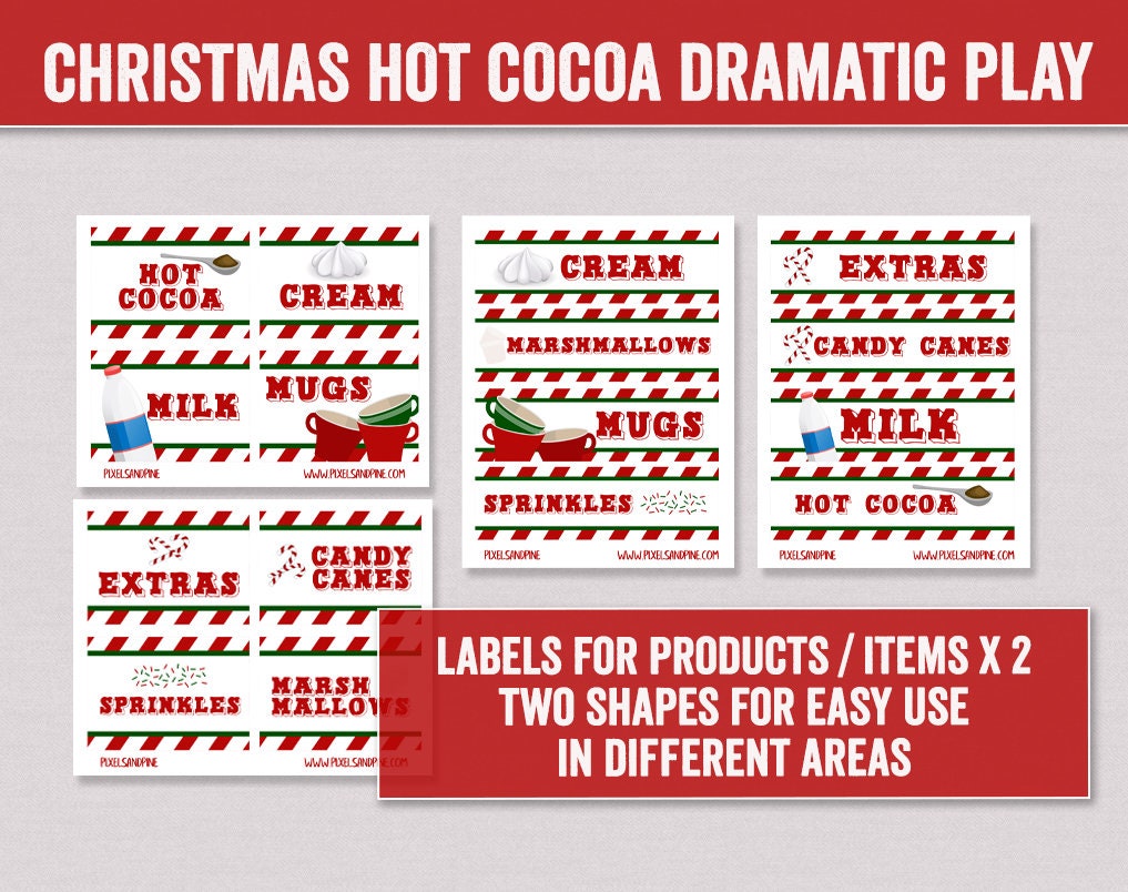 Christmas Dramatic Play Printables, Christmas Hot Cocoa Stand Play ...